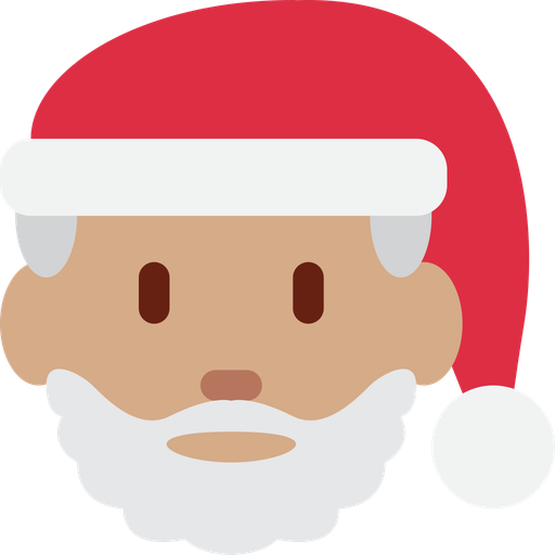 Santa Claus Medium Skin Tone Emoji - Download PNG and Copy | Emojien