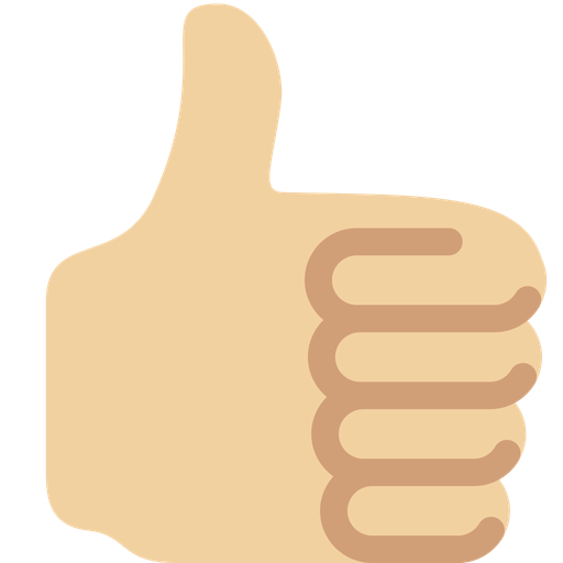 Free Thumbs Up Medium Light Skin Tone Emoji PNG Download & Meaning ...