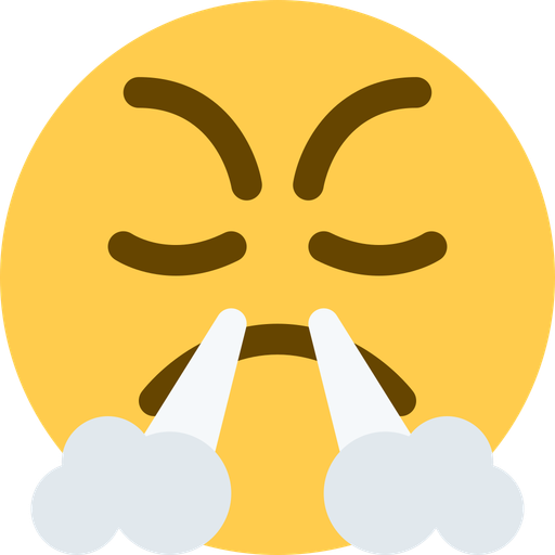 Face With Steam From Nose Emoji - Download PNG and Copy | Emojien