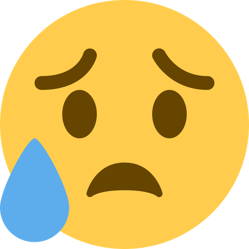 Sad But Relieved Face Emoji - Download PNG and Copy | Emojien